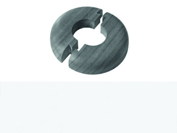 Radiatorroset i hvidt træ til enkelt varmerør