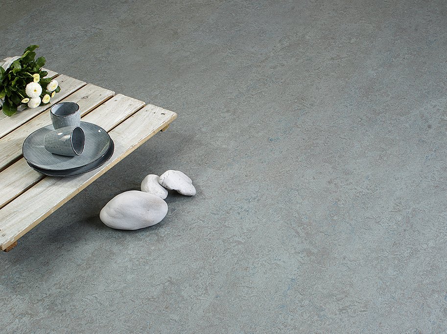 Linoleum Klik - Petrol - Bæredygtigt linoleumsgulv - Se gulvet