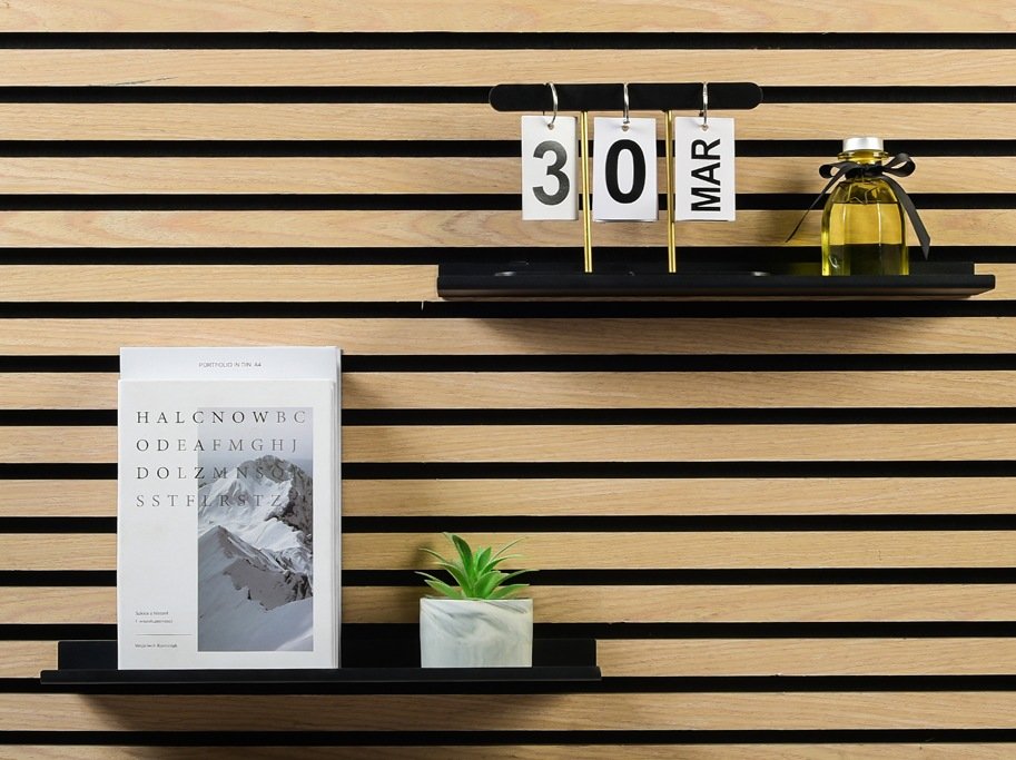 Sort hylde - 40 cm - Stilrent og enkelt design - Se hylden