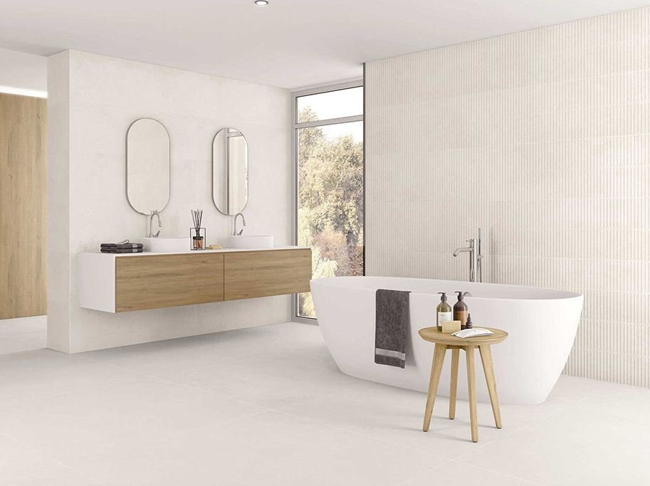 Integra White - Spennende hvit flis med et vakkert betonglook