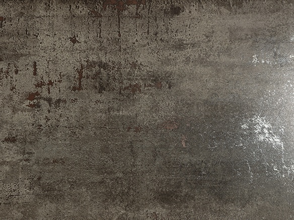 Spændende klinke med et smukt metallisk ældet stållook